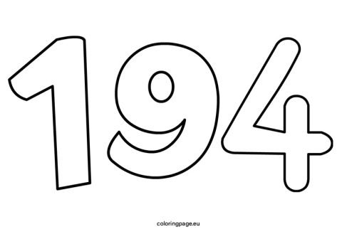 Numbers – Coloring Page
