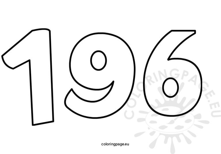 Numbers – Coloring Page