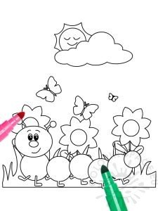 Spring - Coloring Page