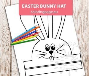 Easter Bunny Hat | Coloring Page