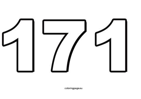 Number 171 | Coloring Page