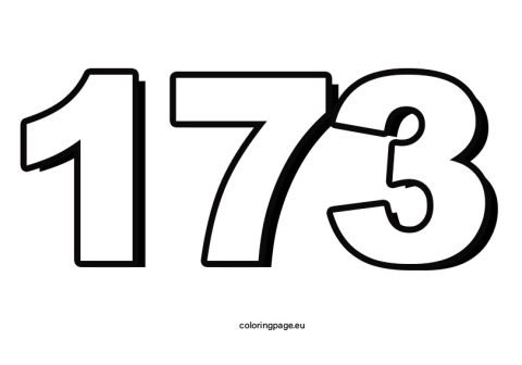173 number printable | Coloring Page