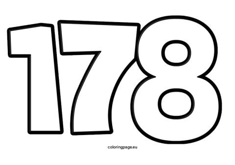 Number 178 | Coloring Page