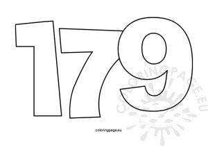Number 179 | Coloring Page
