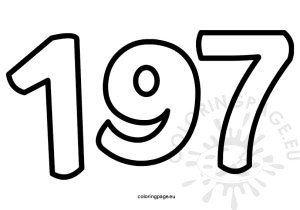 Numbers – Coloring Page