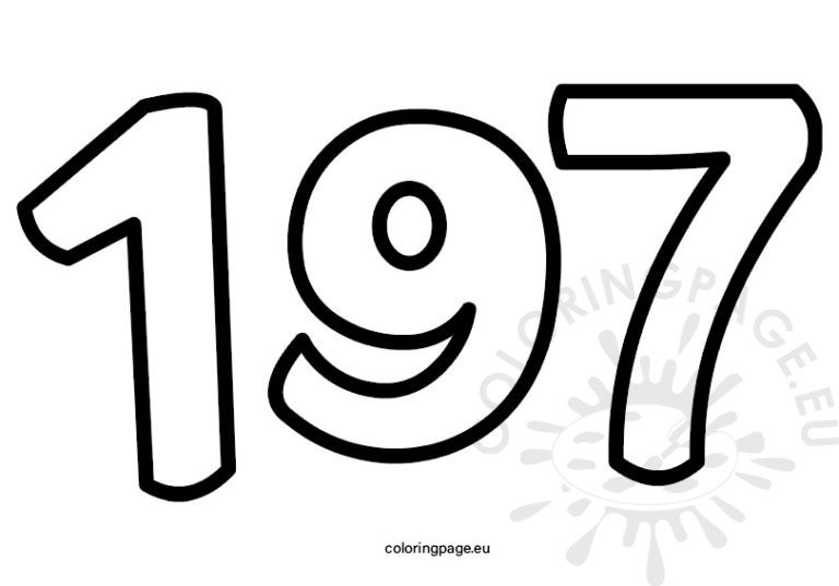 Numbers – Coloring Page