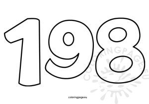 Numbers – Coloring Page