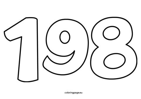 Numbers – Coloring Page