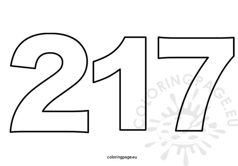 Number 2017 outline | Coloring Page