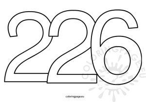 Number two hundred twenty six | Coloring Page