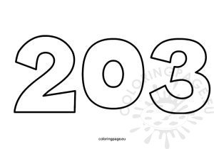 Numbers – Coloring Page