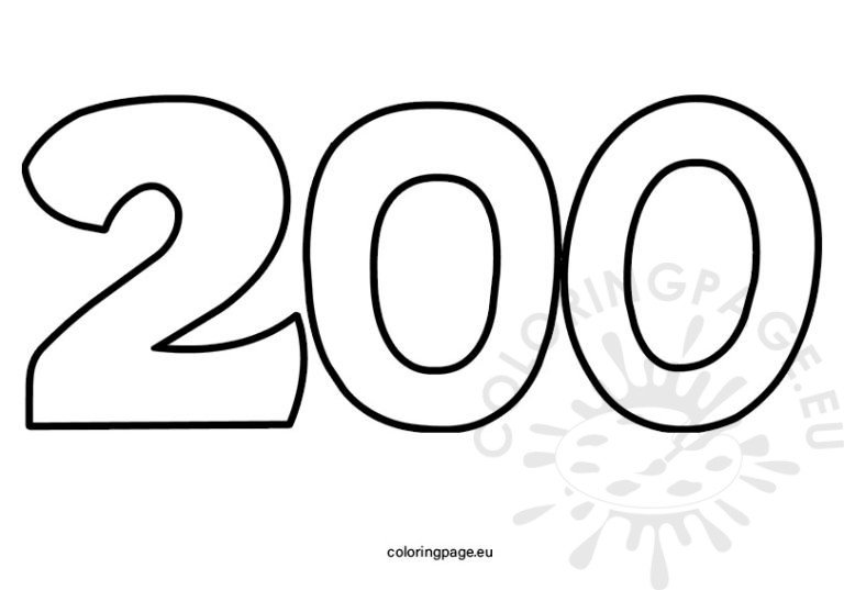 Numbers – Coloring Page