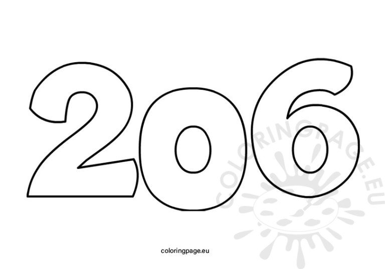 Number 206 | Coloring Page
