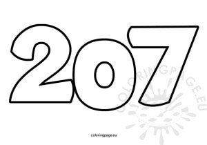 Number 207 printable | Coloring Page