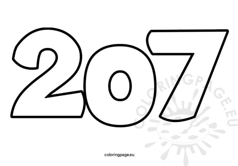 Number 207 printable | Coloring Page