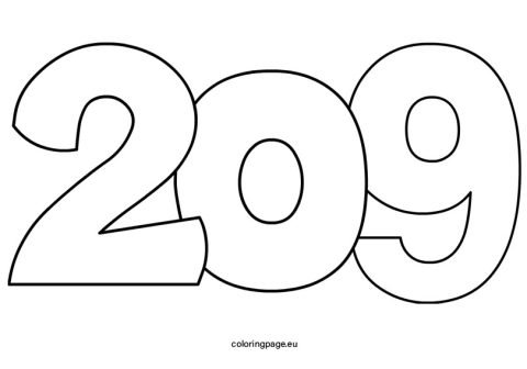 Number 209 shape | Coloring Page
