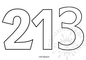 Number 213 | Coloring Page
