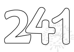 Number 241 printable | Coloring Page