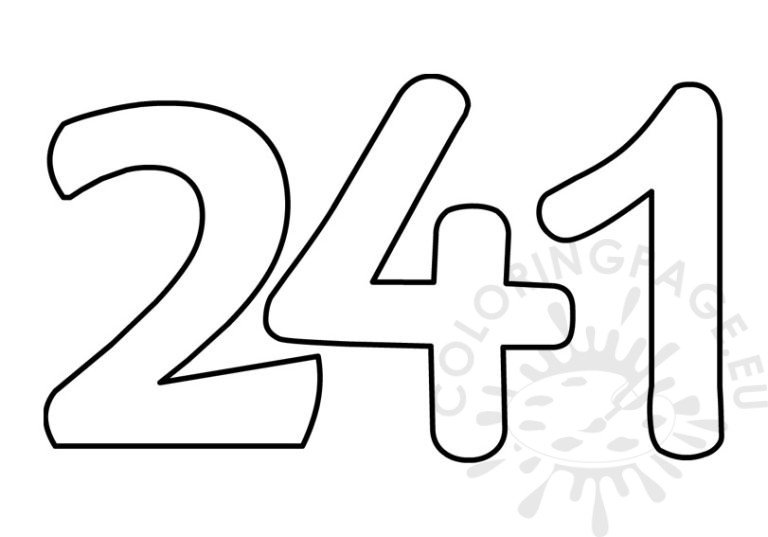 Number 241 printable | Coloring Page