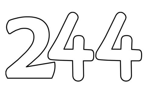 Number 244 template | Coloring Page