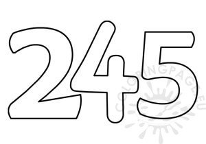 Number 245 outline | Coloring Page