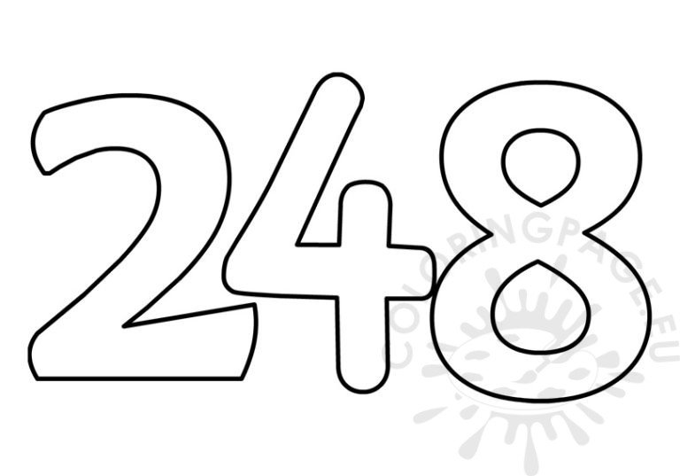 Number 248 shape | Coloring Page