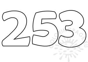 Number 253 | Coloring Page
