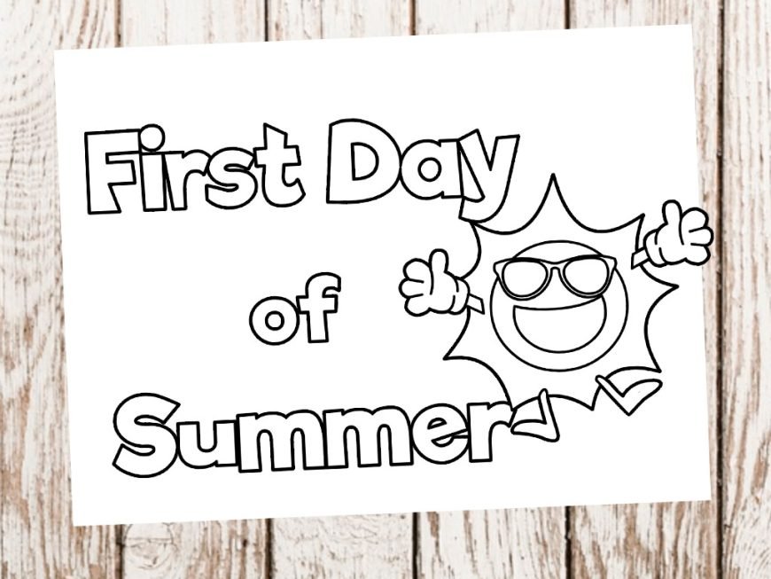 First Day of Summer coloring page | Coloring Page