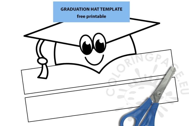 Graduation hat preschool | Coloring Page