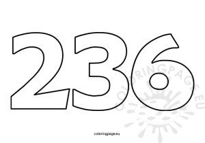 Free Number 236 | Coloring Page
