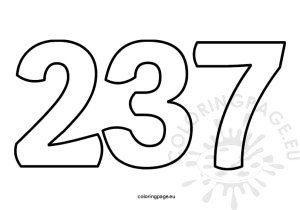 Printable Number 237 | Coloring Page