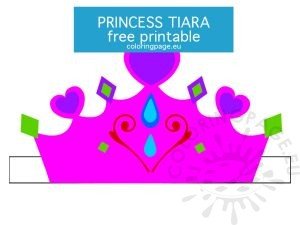 Paper Princess Tiara free printable | Coloring Page