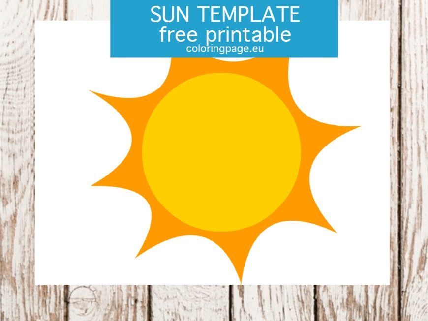 Simple sun printable | Coloring Page