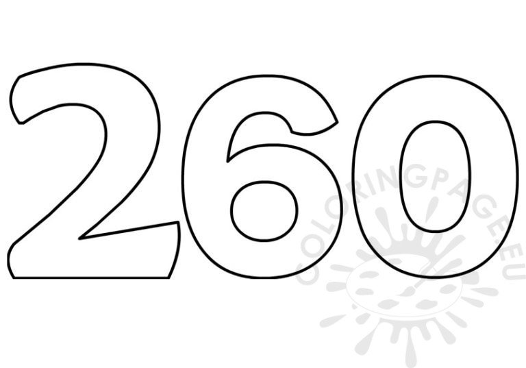 Number two hundred and sixty | Coloring Page