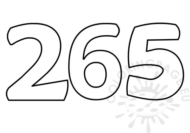 Numbers – Coloring Page