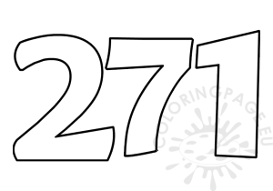 Numbers – Coloring Page