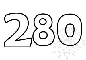 Number 280 | Coloring Page