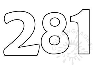 Number 281 outline | Coloring Page