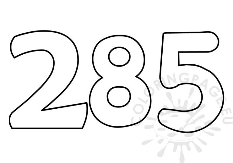Numbers - Coloring Page