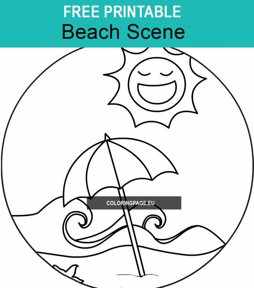 Beach Scene coloring page | Coloring Page