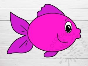 Pink fish | Coloring Page