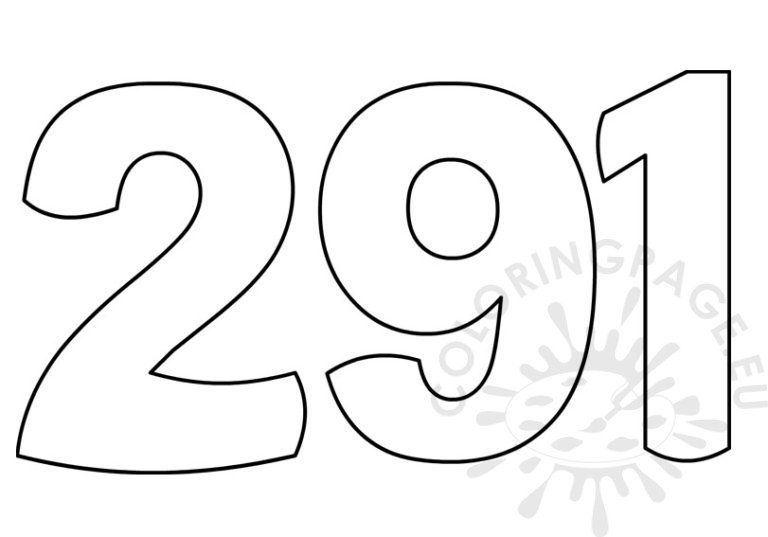 Numbers - Coloring Page