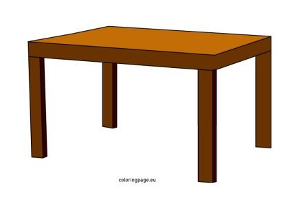 Wooden table printable | Coloring Page