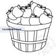 Free printable Bushel apples | Coloring Page