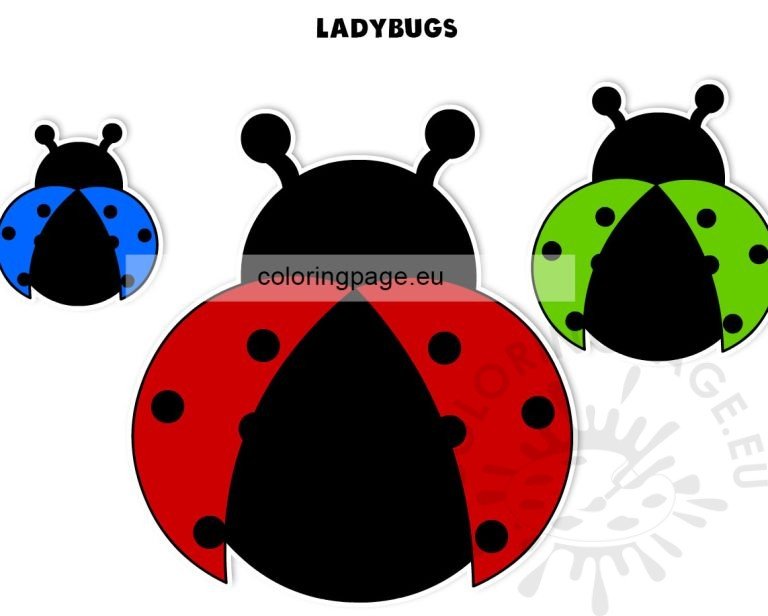 Ladybug template cut outs | Coloring Page