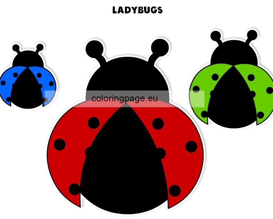 Ladybug template cut outs | Coloring Page