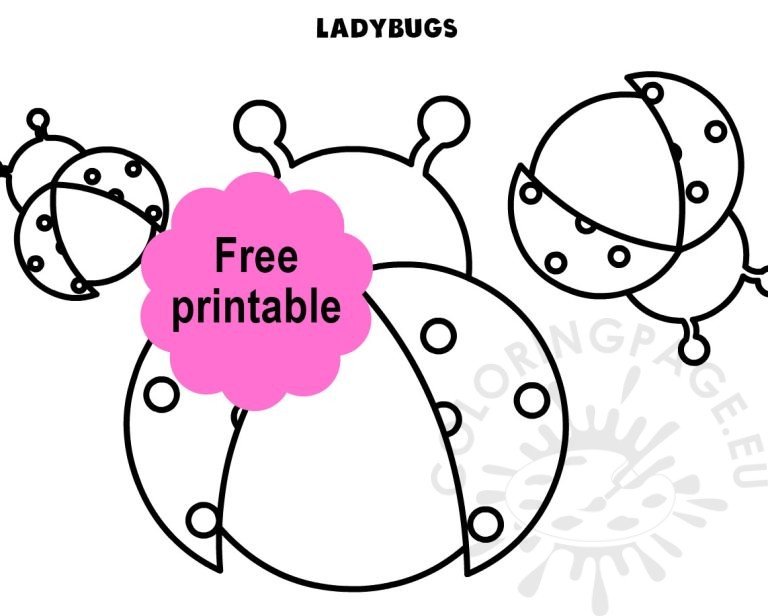 Ladybugs - Coloring Page