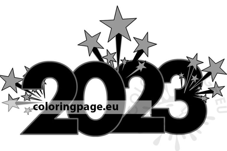 New year 2023 free printable | Coloring Page
