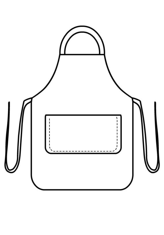 Apron with pocket | Coloring Page