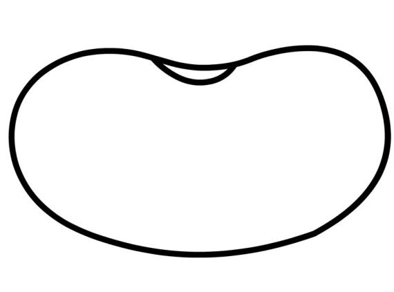 Bean shape printable | Coloring Page